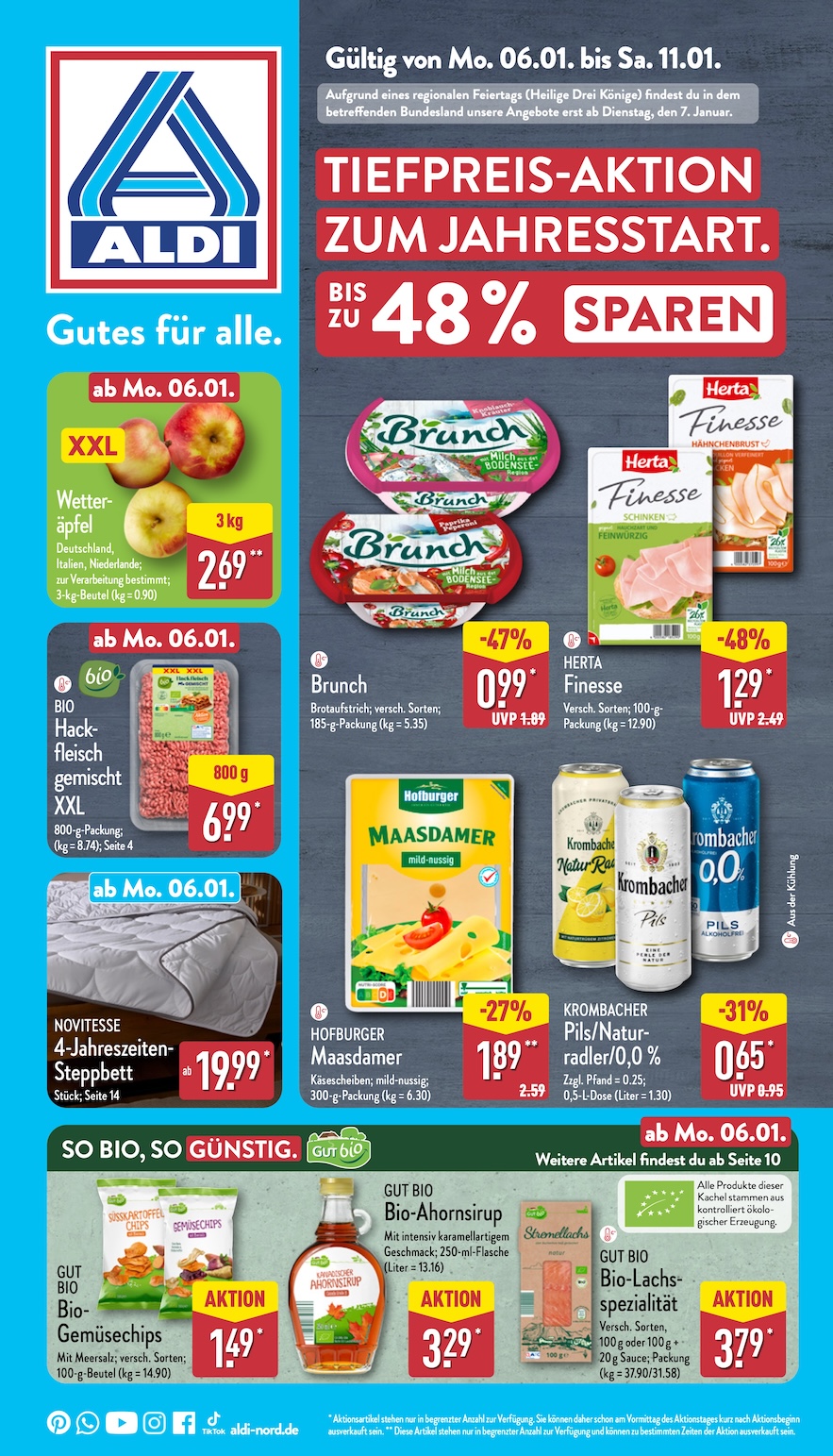 Page 1 of leaflet Aldi Nord Prospekt ab Montag